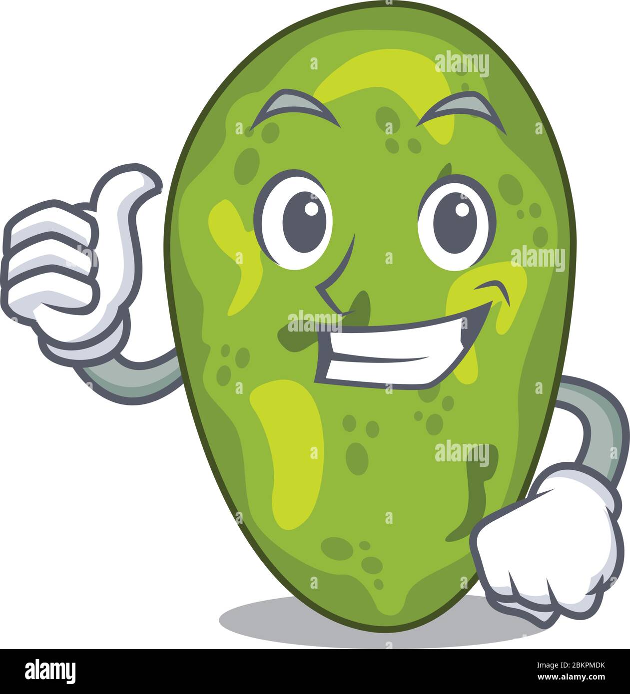 Cyanobacteria cartoon character design making OK gesture Stock Vector ...