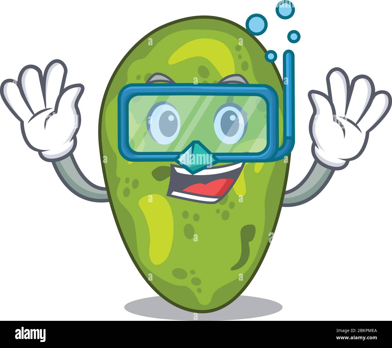 Cyanobacteria mascot design concept wearing diving glasses Stock Vector ...