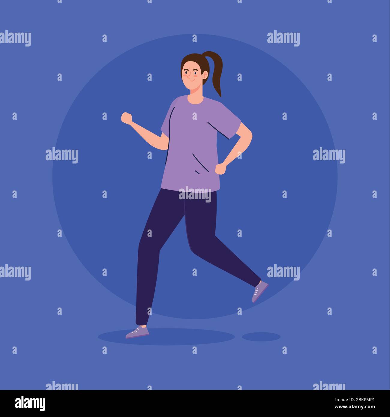 Woman avatar running design hi-res stock photography and images - Alamy