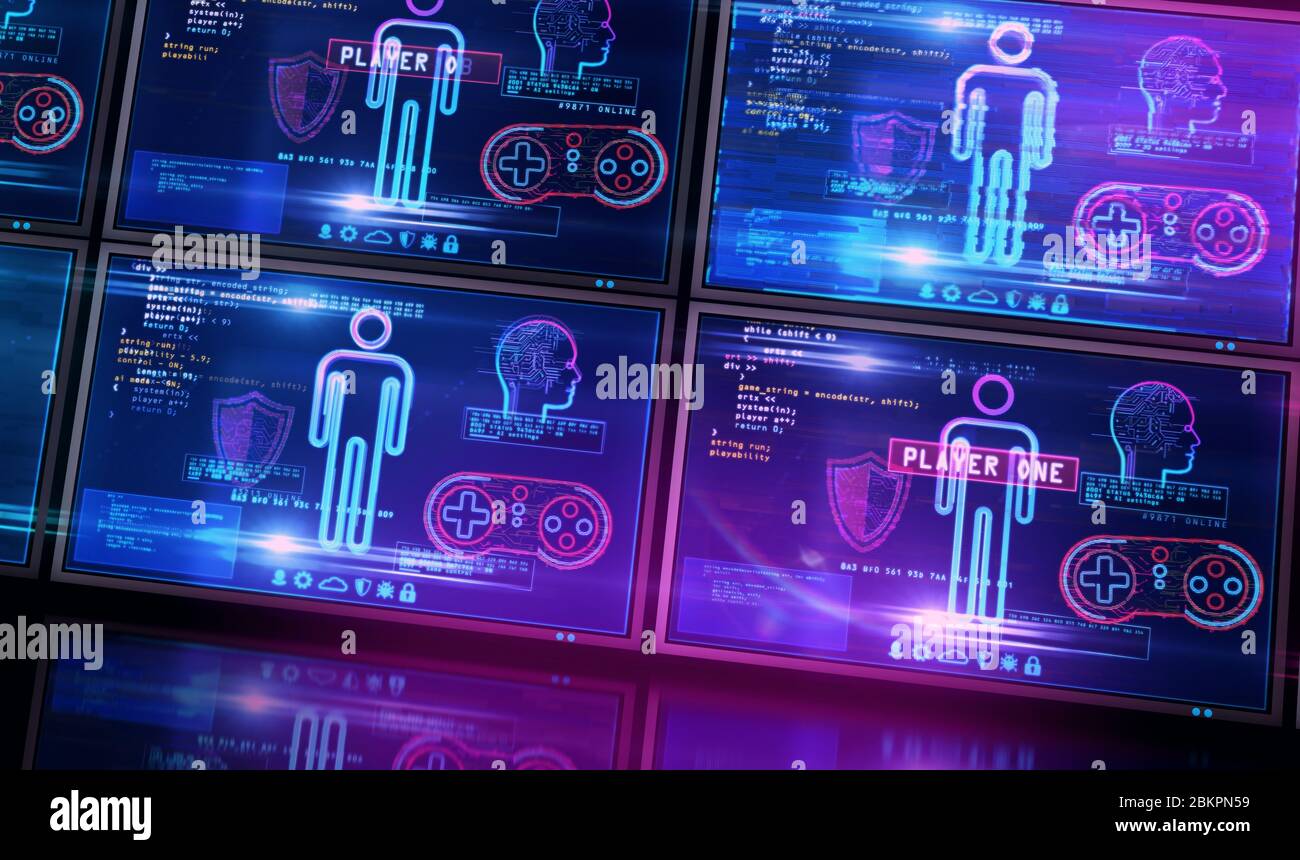 Video game screen hi-res stock photography and images - Alamy