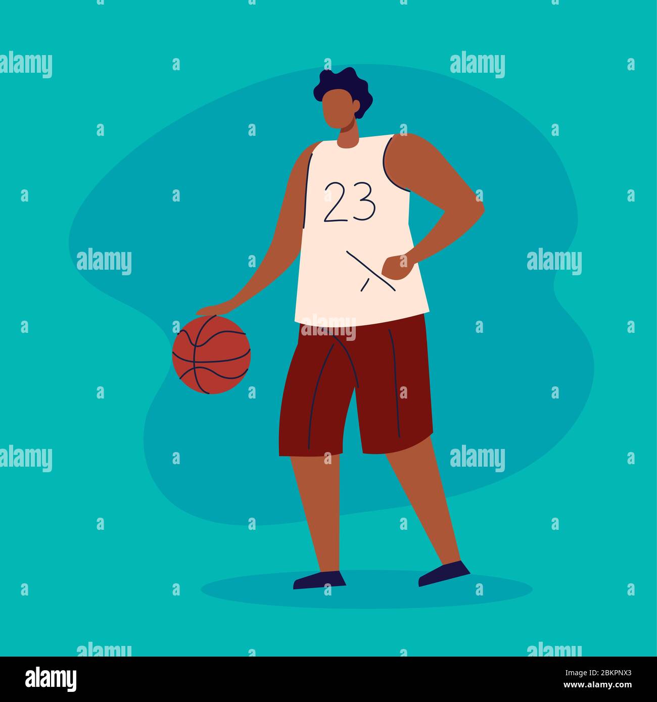 man afro playing basketball avatar character Stock Vector Image & Art ...