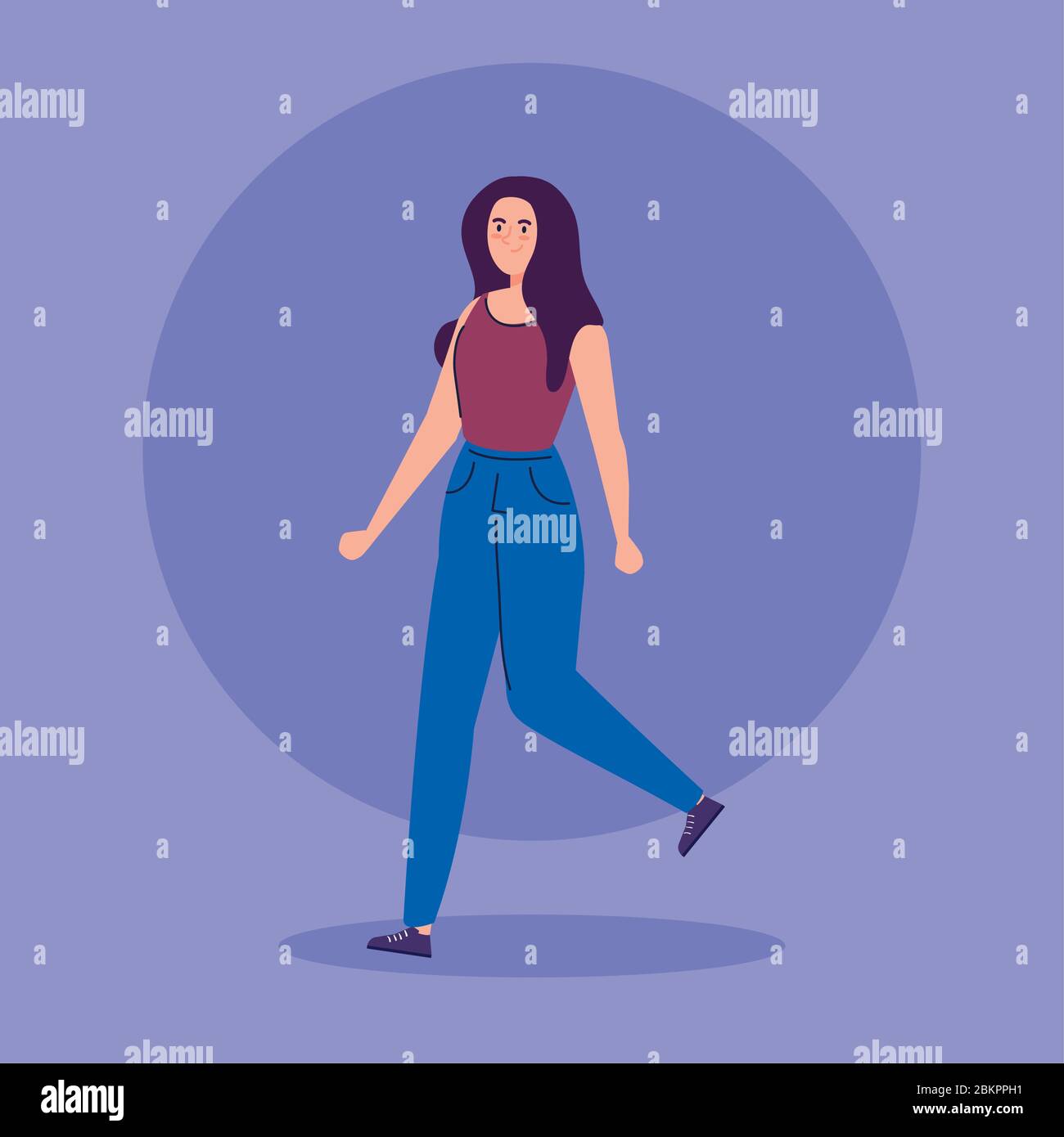 Beautiful trendy walking Stock Vector Images - Alamy