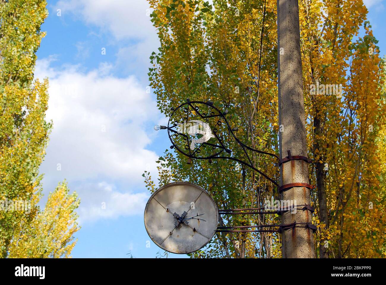 The abandoned streets and buildings in the town of Pripyat in the ...