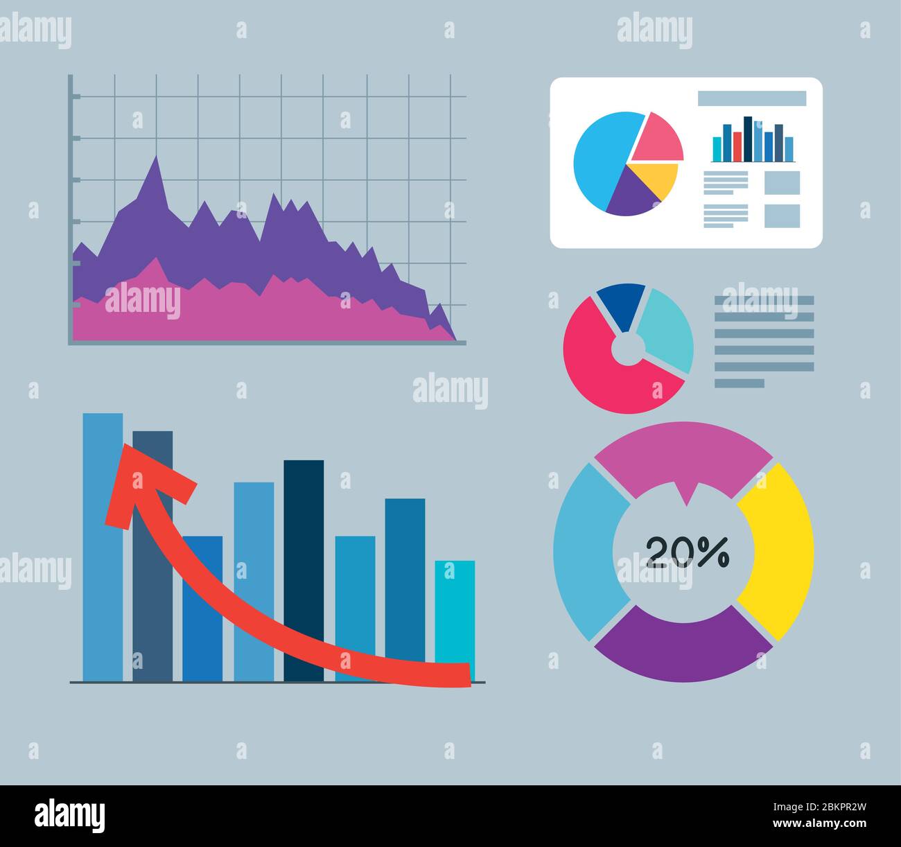 set infographics of financial recovery Stock Vector Image & Art - Alamy