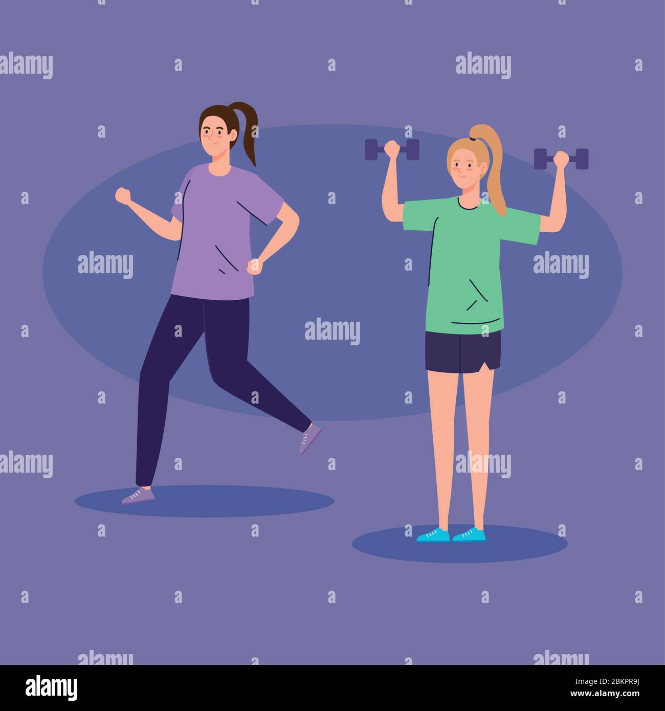 women practicing exercise avatar character Stock Vector Image & Art - Alamy