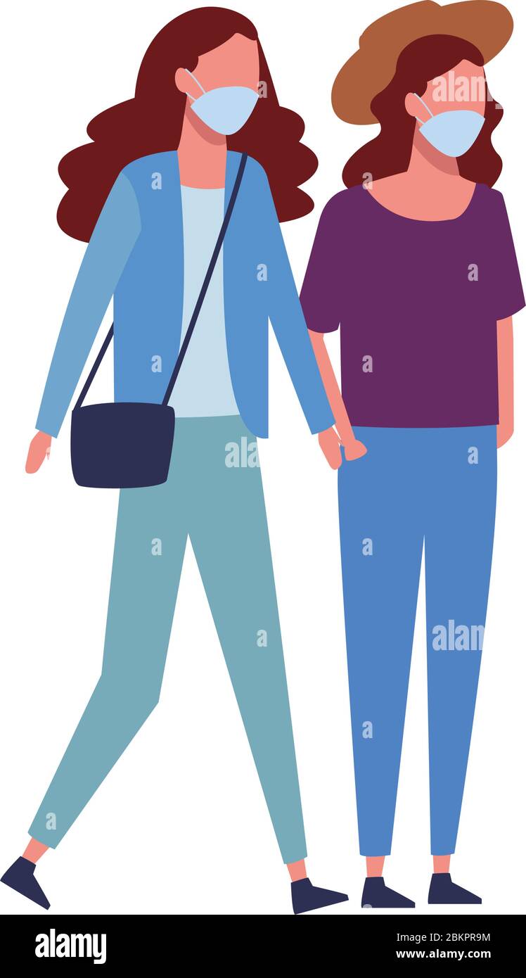 Girls with masks Cut Out Stock Images & Pictures - Alamy