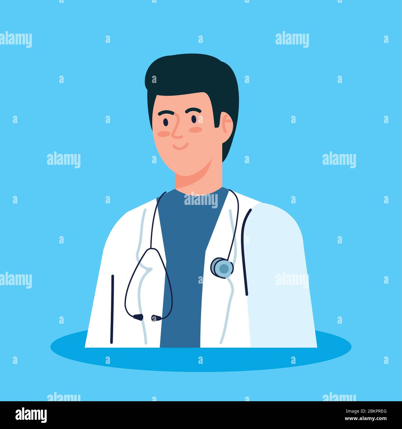 doctor male with stethoscope avatar character Stock Vector Image & Art ...