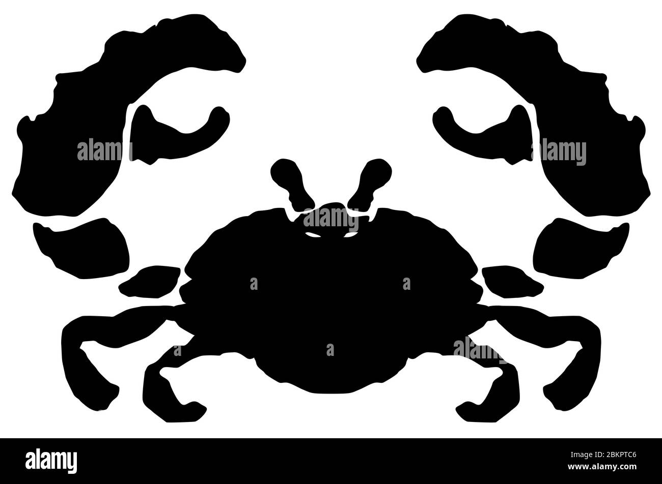 Crab stencil black, vector illustration, horizontal, isolated Stock ...