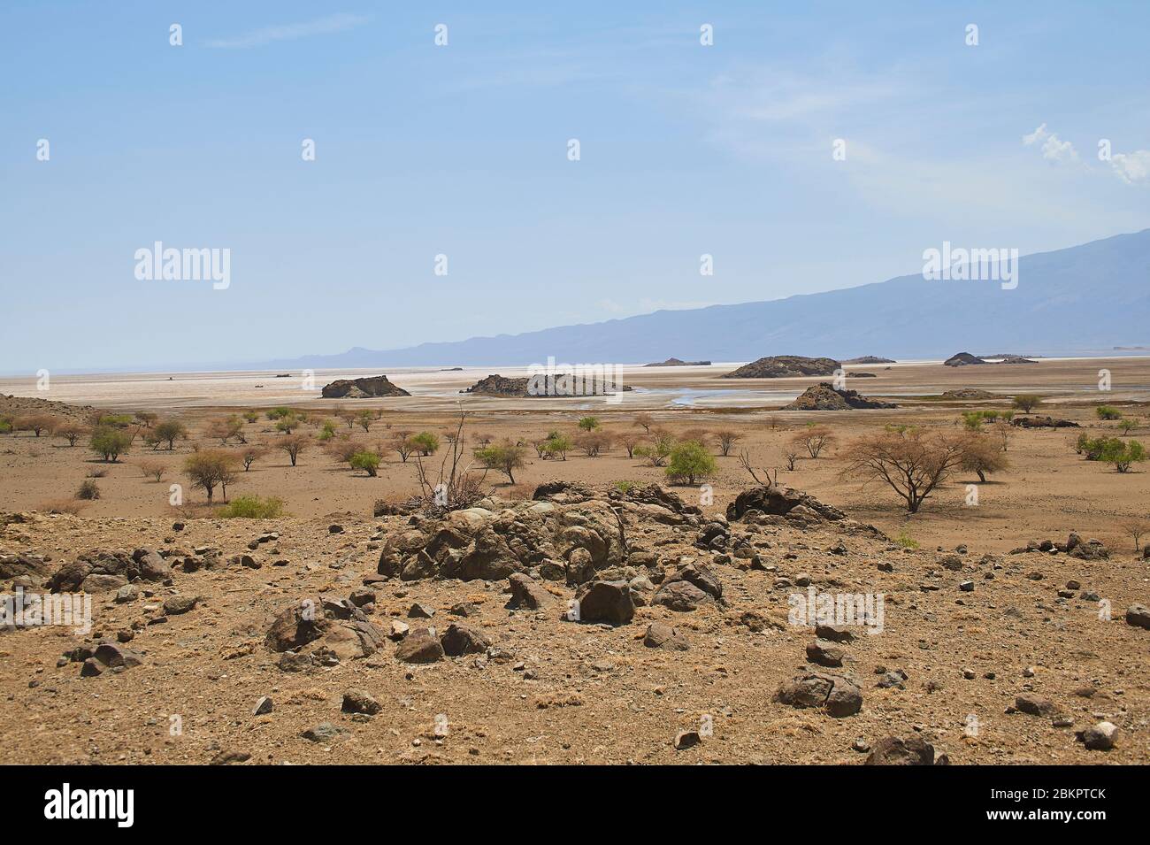Volcanic activities have formed lots of little islands in Lake Natron ...