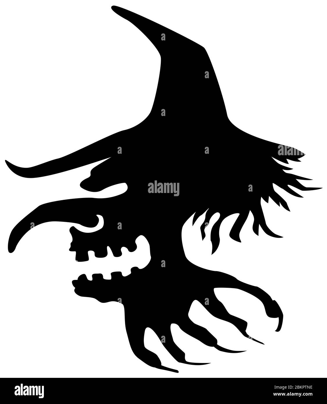 Halloween witch stencil Stock Vector Images - Alamy