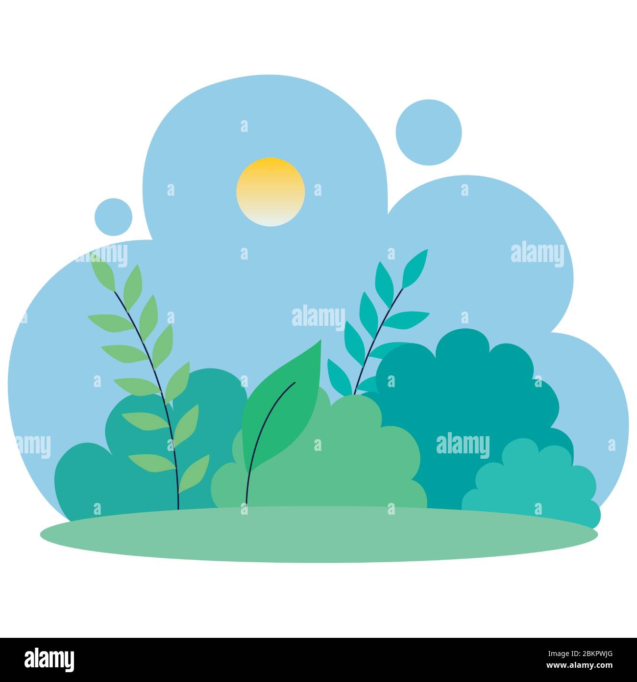 natural landscape scene isolated icon Stock Vector Image & Art - Alamy