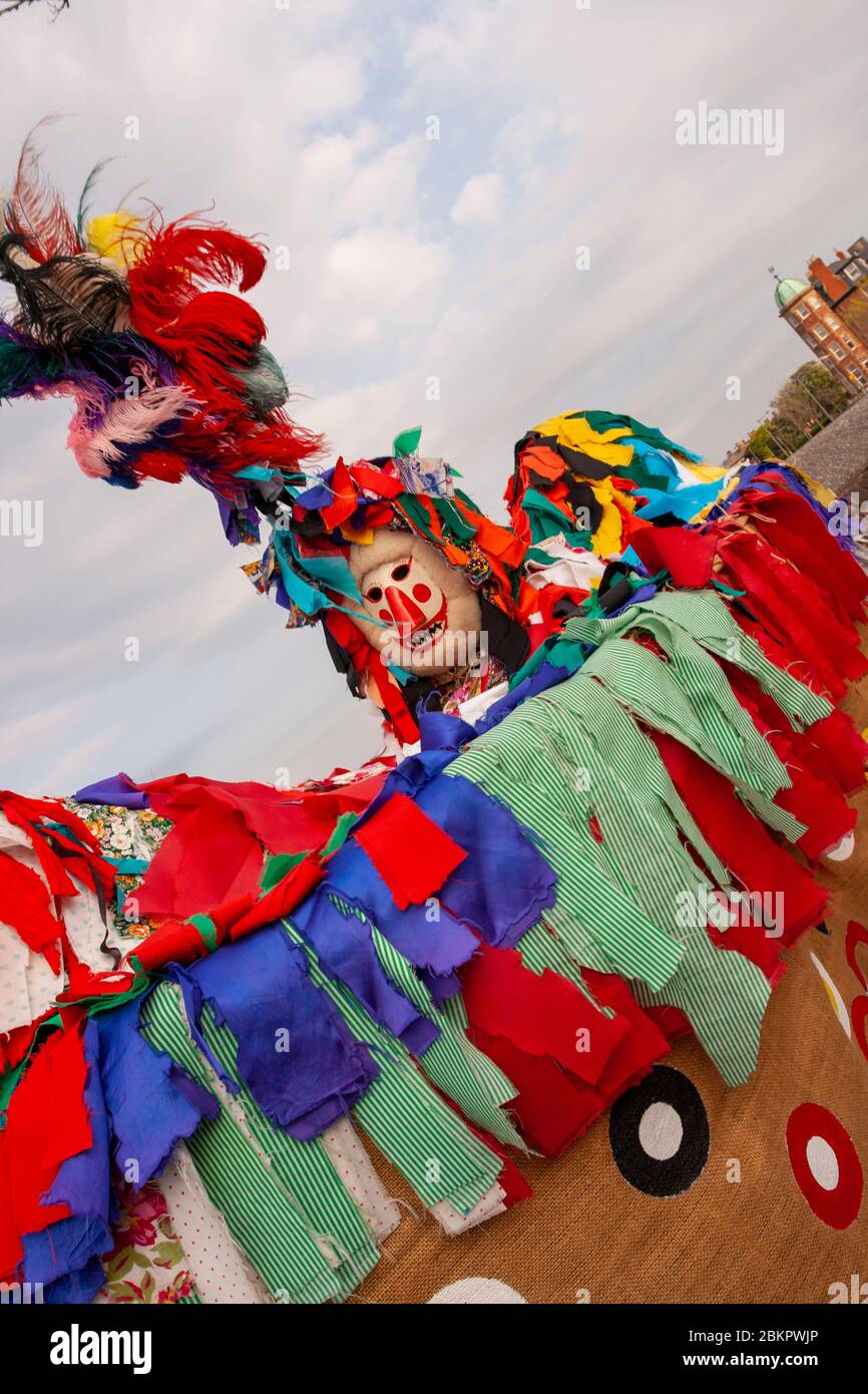 May Day Hobby Horse, Minehead, Somerset, UK Stock Photo - Alamy