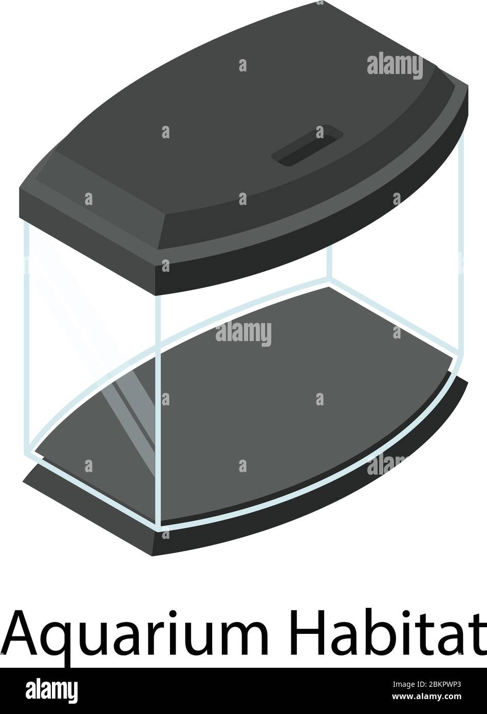 Aquarium habitat icon. Isometric of aquarium habitat vector icon for ...
