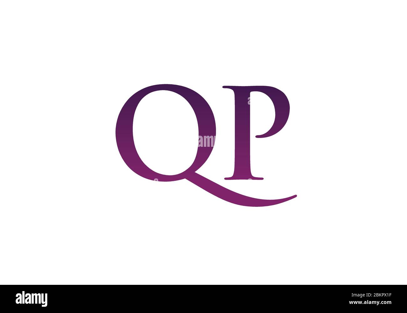 Initial Monogram Letter Q P Logo Design Vector Template. QP Letter Logo ...
