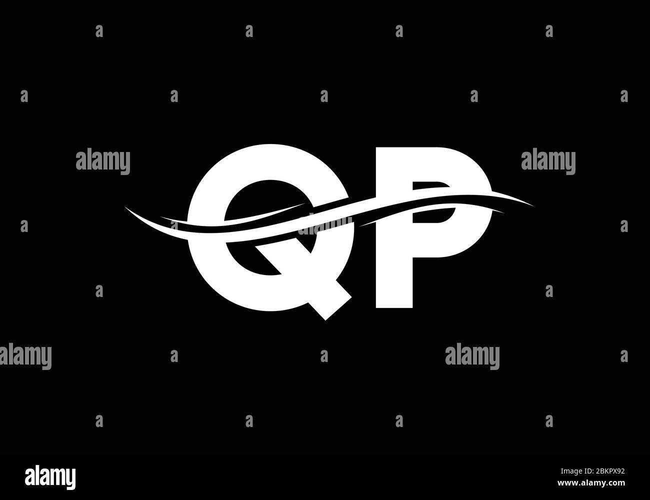 Initial Monogram Letter Q P Logo Design Vector Template. QP Letter Logo ...