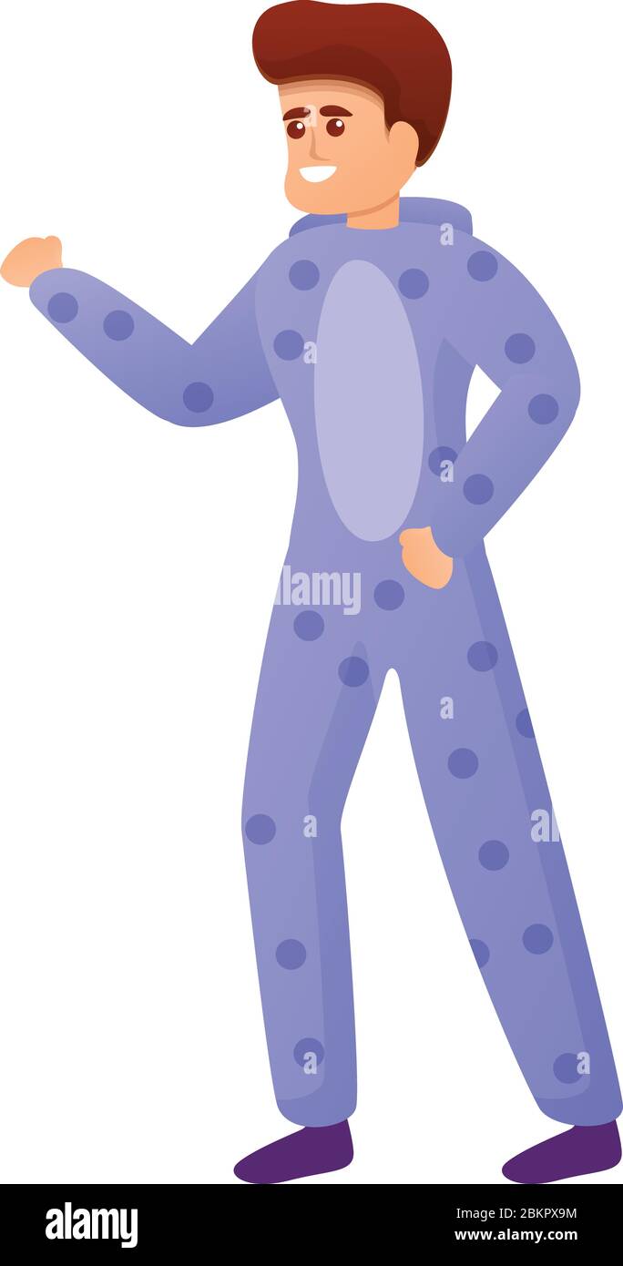 Boy dotted pajama party icon. Cartoon of boy dotted pajama party vector ...