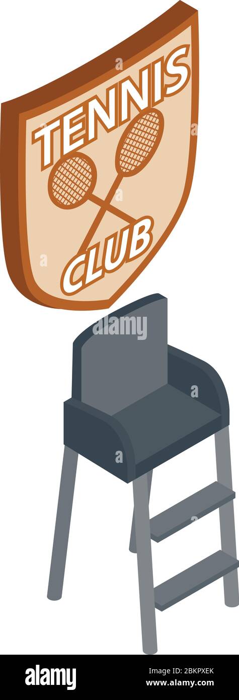 Tennis club icon, isometric style Stock Vector Image & Art - Alamy