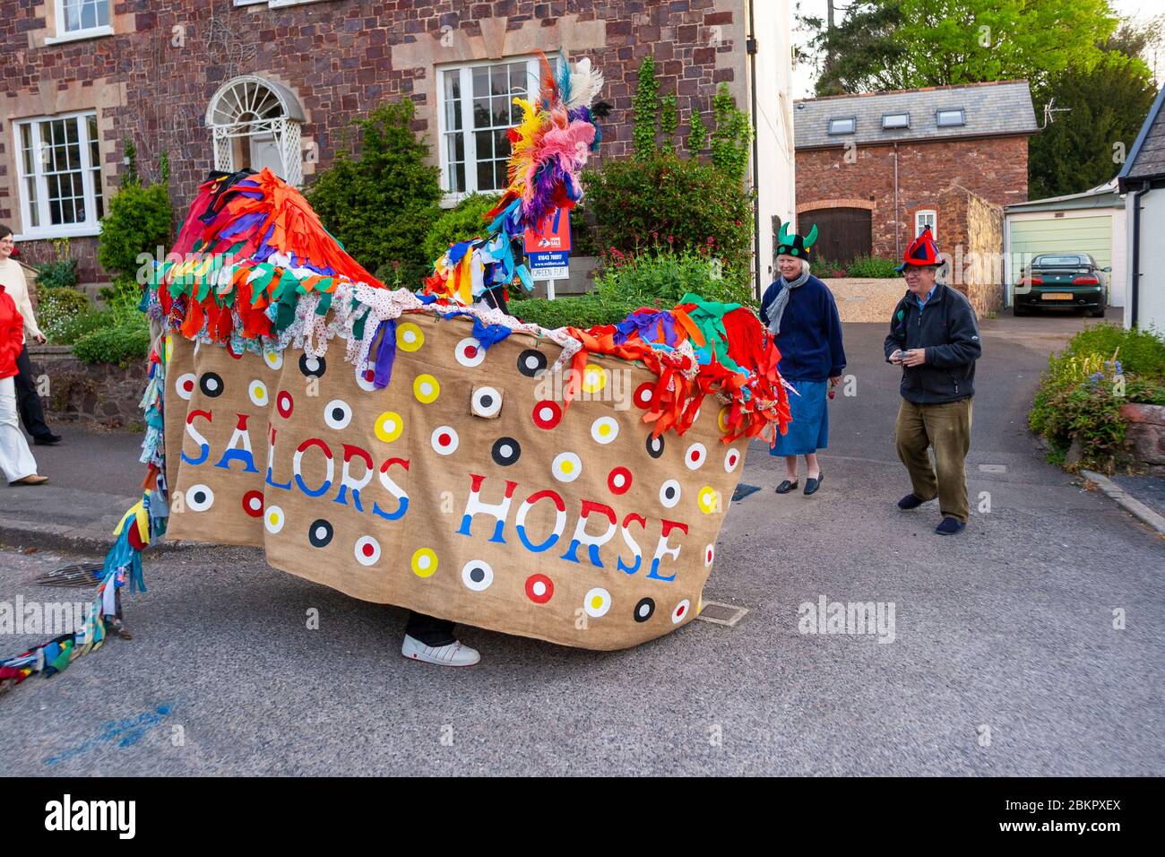 May Day Hobby Horse, Minehead, Somerset, UK Stock Photo - Alamy