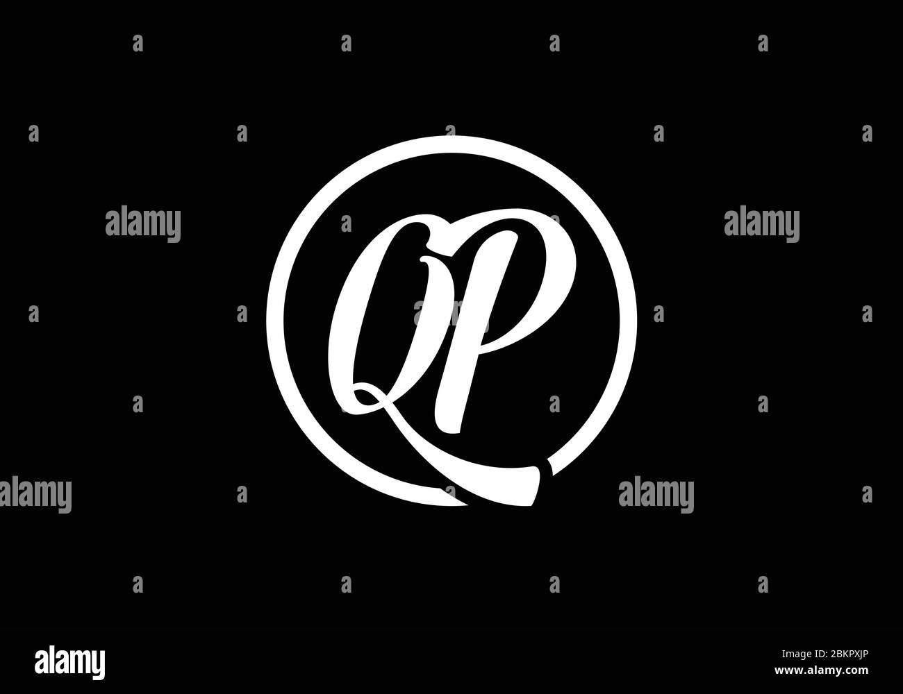 Initial Monogram Letter Q P Logo Design Vector Template. QP Letter Logo Design Stock Vector ...