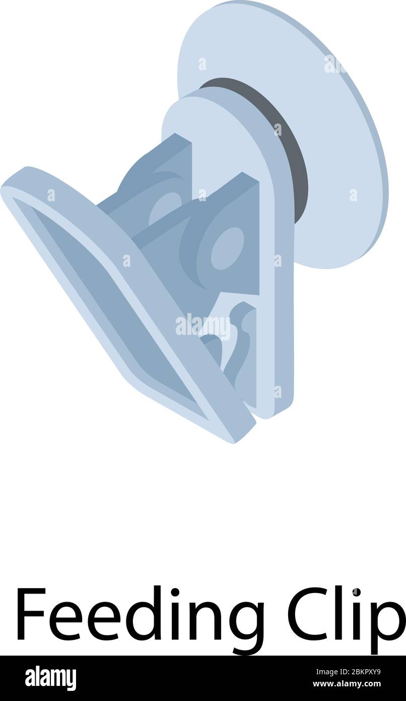 Feeding clip icon. Isometric of feeding clip vector icon for web design ...