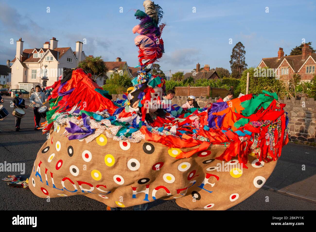 May Day Hobby Horse, Minehead, Somerset, UK Stock Photo - Alamy