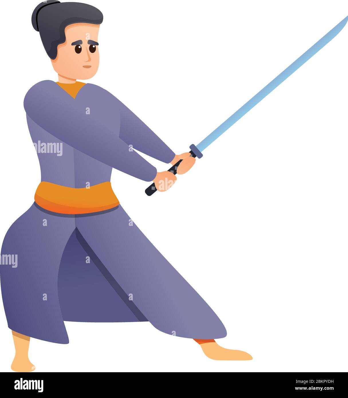 Samurai sword icon. Cartoon of samurai sword vector icon for web design ...