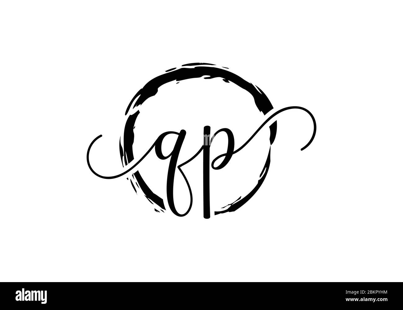Initial Monogram Letter Q P Logo Design Vector Template. QP Letter Logo ...