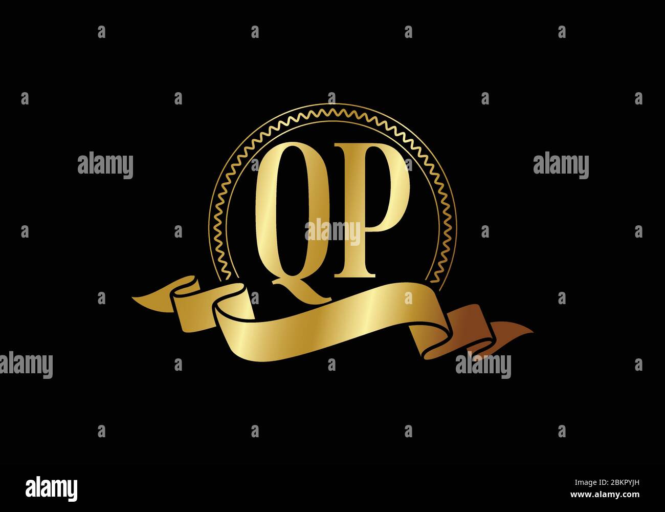Initial Monogram Letter Q P Logo Design Vector Template. QP Letter Logo ...