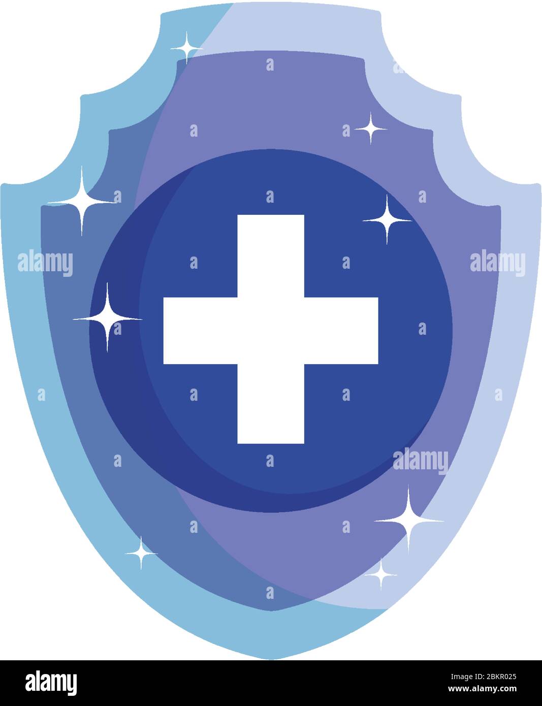 medical shield protection isolated icon on white background vector ...