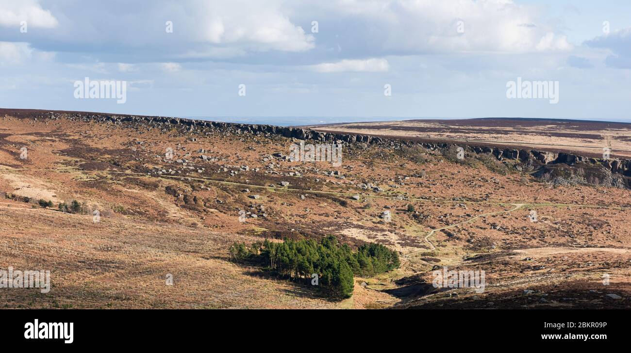 Burbage valley,Burbage moor,Peak district national park,Derbyshire ...