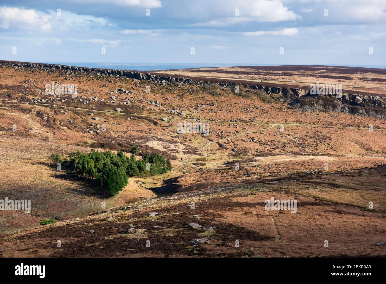 Burbage valley,Burbage moor,Peak district national park,Derbyshire ...