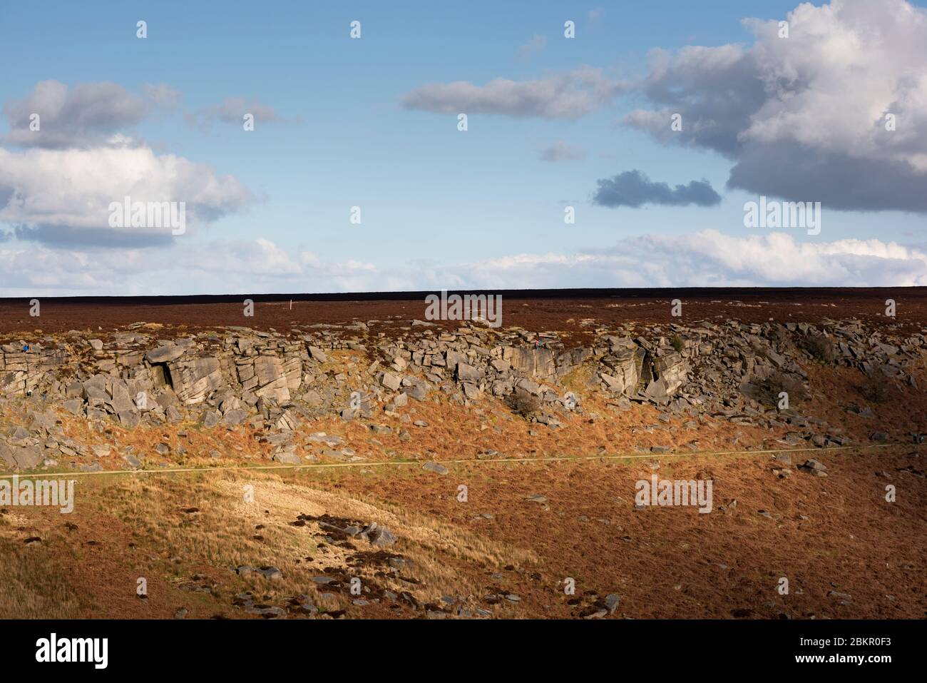 Burbage valley,Burbage moor,Peak district national park,Derbyshire ...