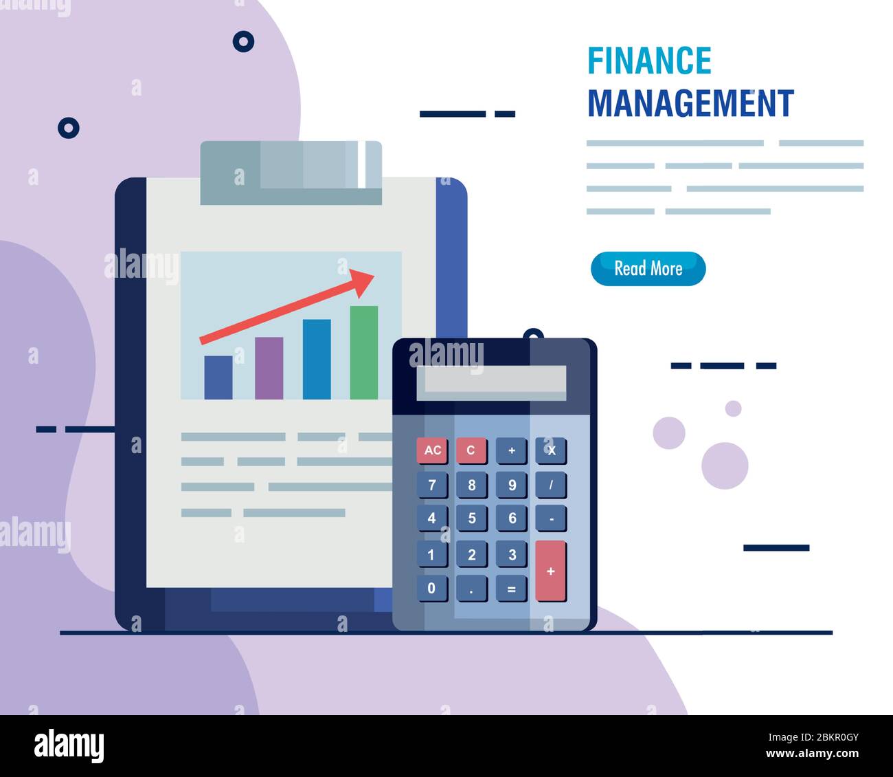 calculator math and clipboard with infographic Stock Vector Image & Art ...