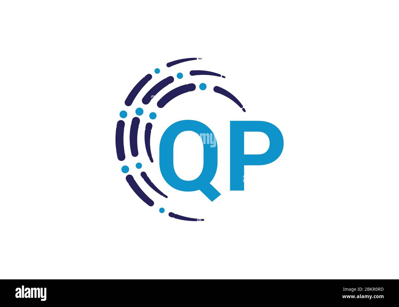 Initial Monogram Letter Q P Logo Design Vector Template. QP Letter Logo ...
