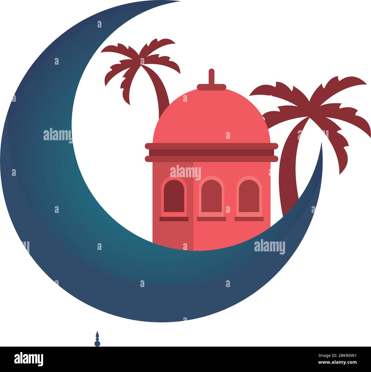 Tower mosque night crescent Stock Vector Images - Alamy