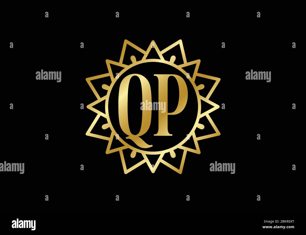 Initial Monogram Letter Q P Logo Design Vector Template. QP Letter Logo ...