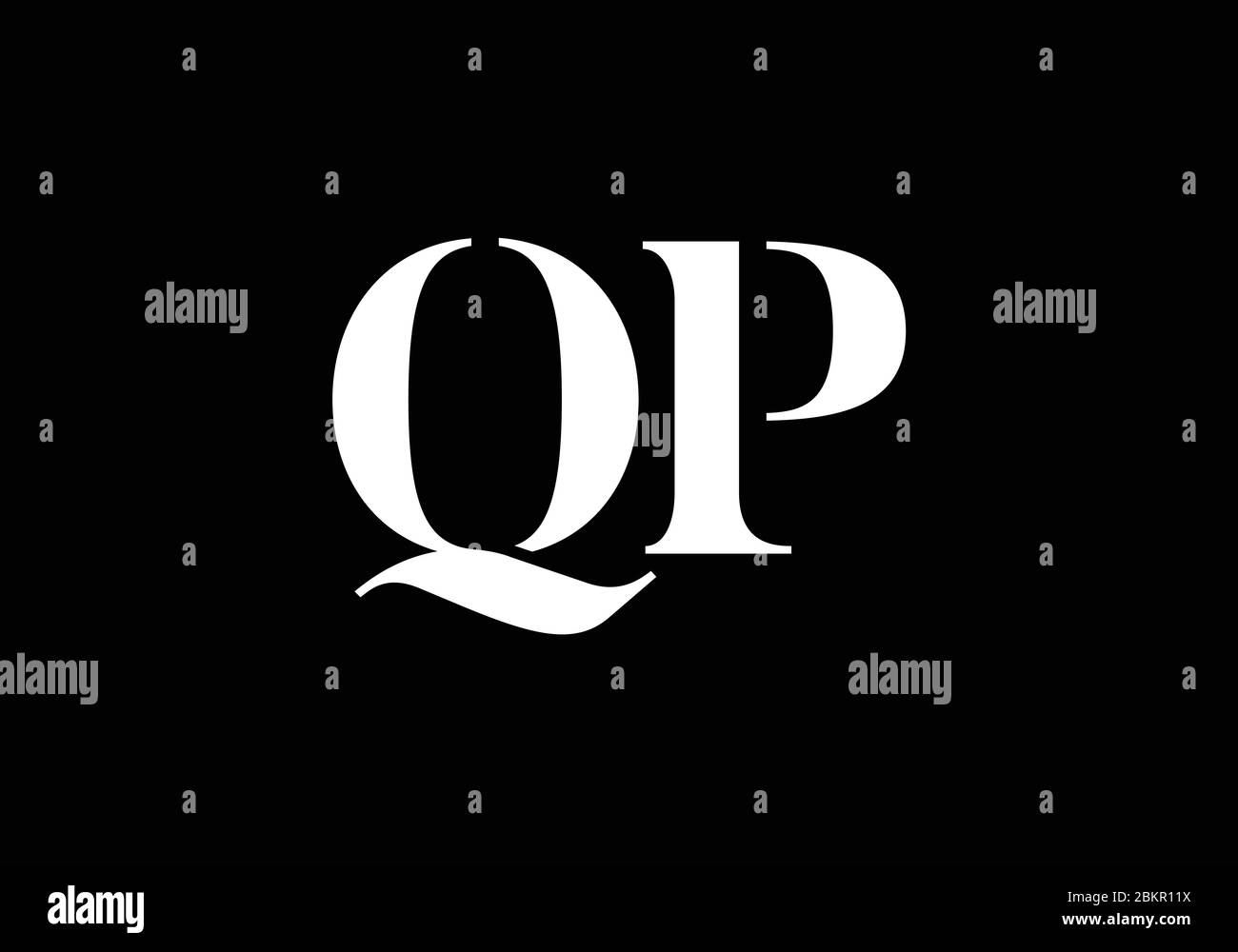 Initial Monogram Letter Q P Logo Design Vector Template. QP Letter Logo ...