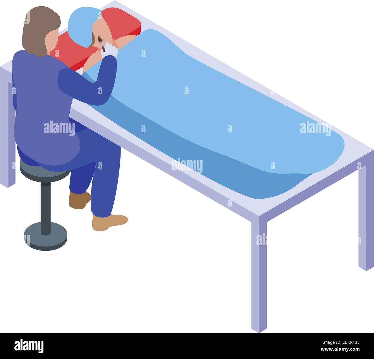 Face contour lifting procedure Stock Vector Images - Alamy