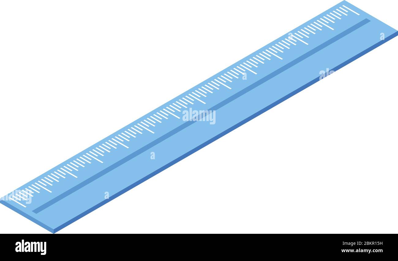 Blue plastic ruler icon, isometric style Stock Vector Image & Art - Alamy