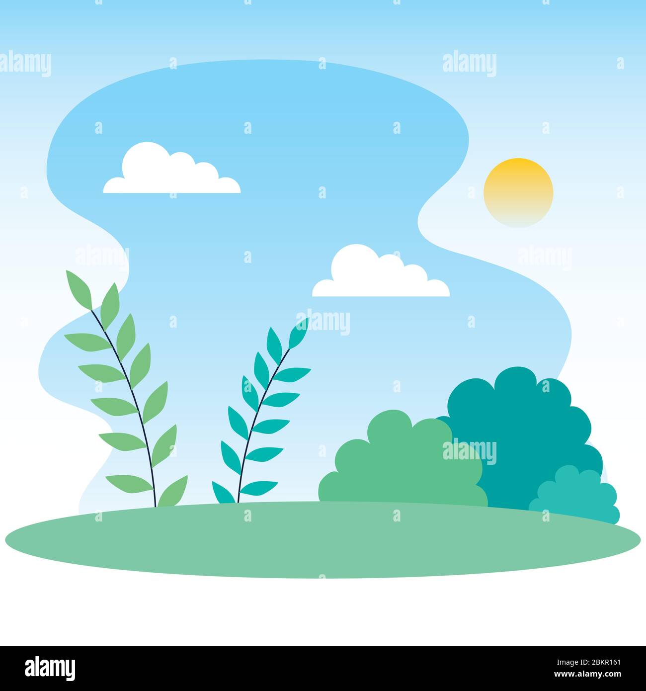 natural landscape scene isolated icon Stock Vector Image & Art - Alamy