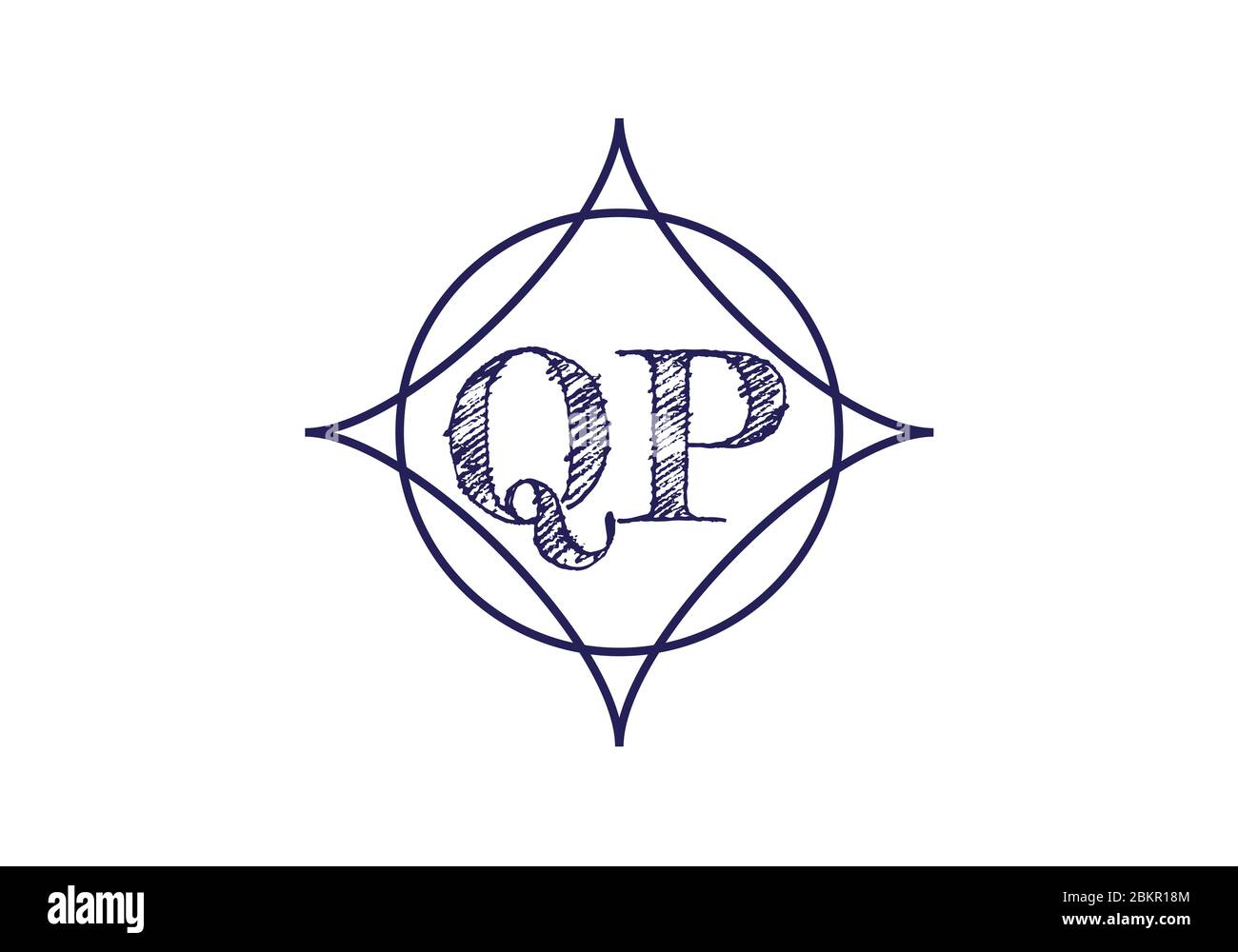 Initial Monogram Letter Q P Logo Design Vector Template. QP Letter Logo ...