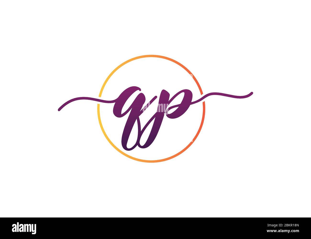 Initial Monogram Letter Q P Logo Design Vector Template. QP Letter Logo ...