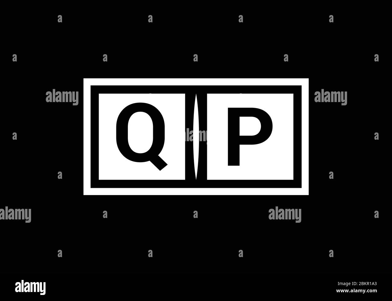 Initial Monogram Letter Q P Logo Design Vector Template. QP Letter Logo ...
