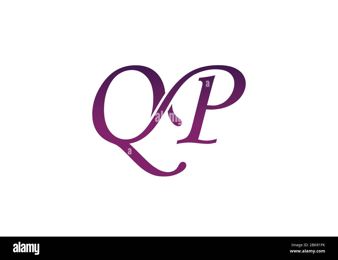 Initial Monogram Letter Q P Logo Design Vector Template. QP Letter Logo ...