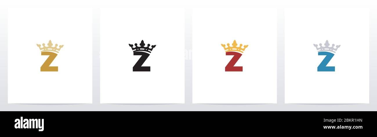 Royal Crown On Letter Logo Design Z Stock Vector Image & Art - Alamy
