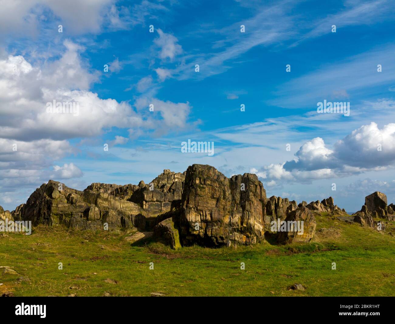 Igneous rocks at Beacon Hill Country Park near Loughborough in ...