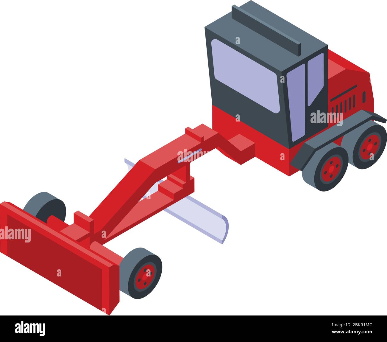 Silhouette heavy road grader vector Cut Out Stock Images & Pictures - Alamy