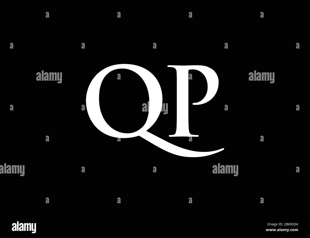 Initial Monogram Letter Q P Logo Design Vector Template. QP Letter Logo ...