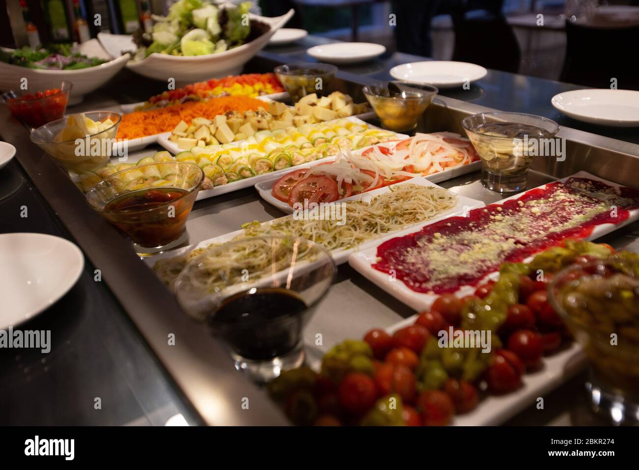 food buffet in restaurant Stock Photo - Alamy