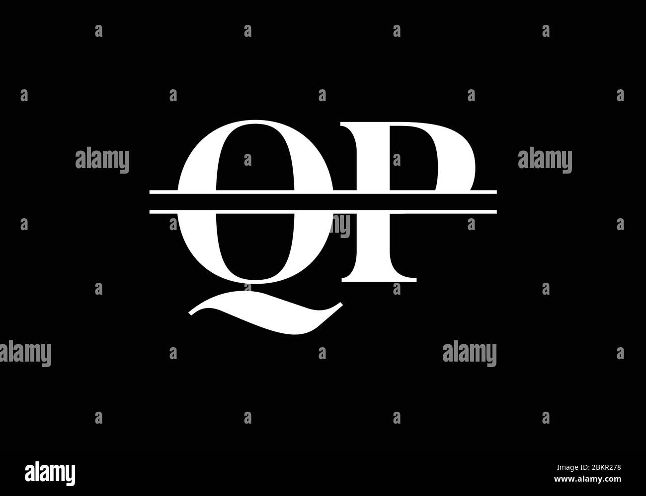 Initial Monogram Letter Q P Logo Design Vector Template. QP Letter Logo ...